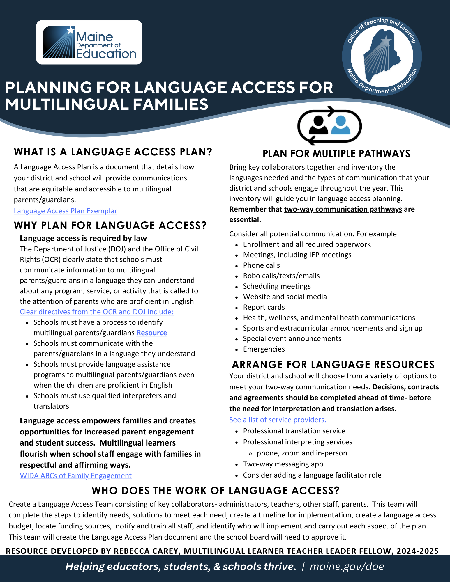 Interpretation & Translation | Department of Education